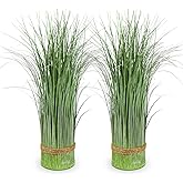 Amazon.com: Fake Grass Plants Artificial Onion Grass 16" Small Faux ...