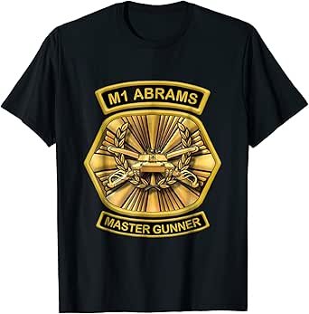 Amazon.com: M1 ABRAMS Master Gunner Emblem T-Shirt: Clothing