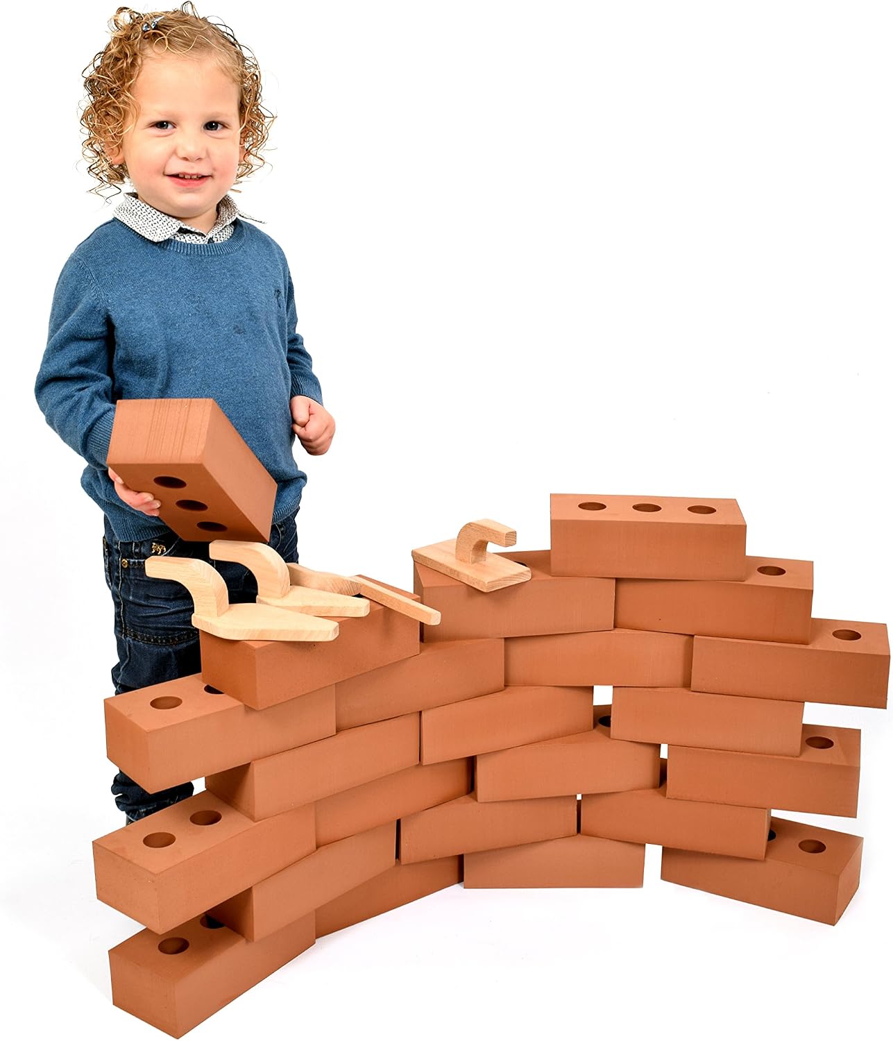 Playlearn Life Size Foam Construction Building Blocks/Bricks Toy Role ...