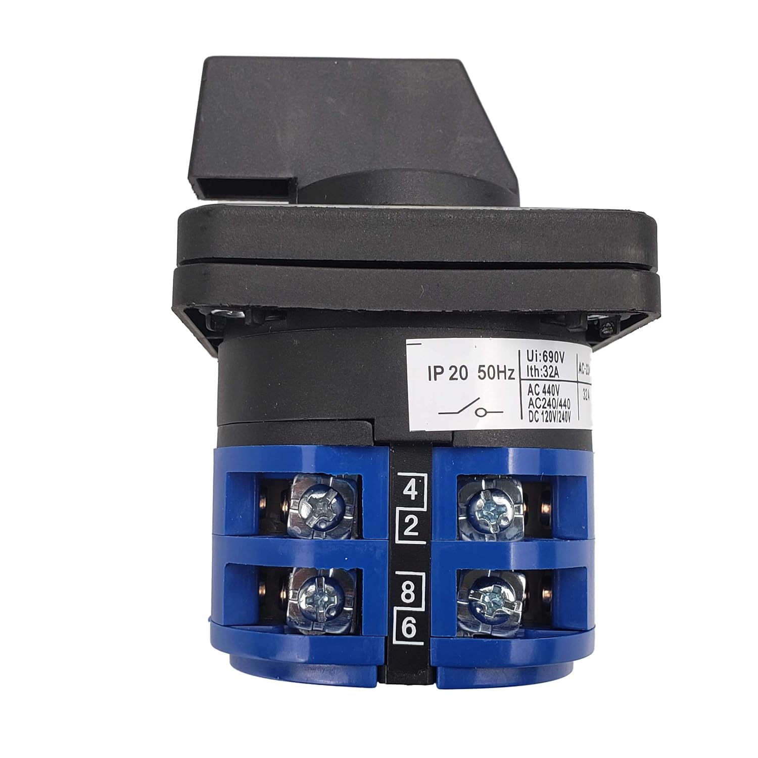 Changeover Selector Switch 63A 3 Position 12 Terminals 690V Universal ...