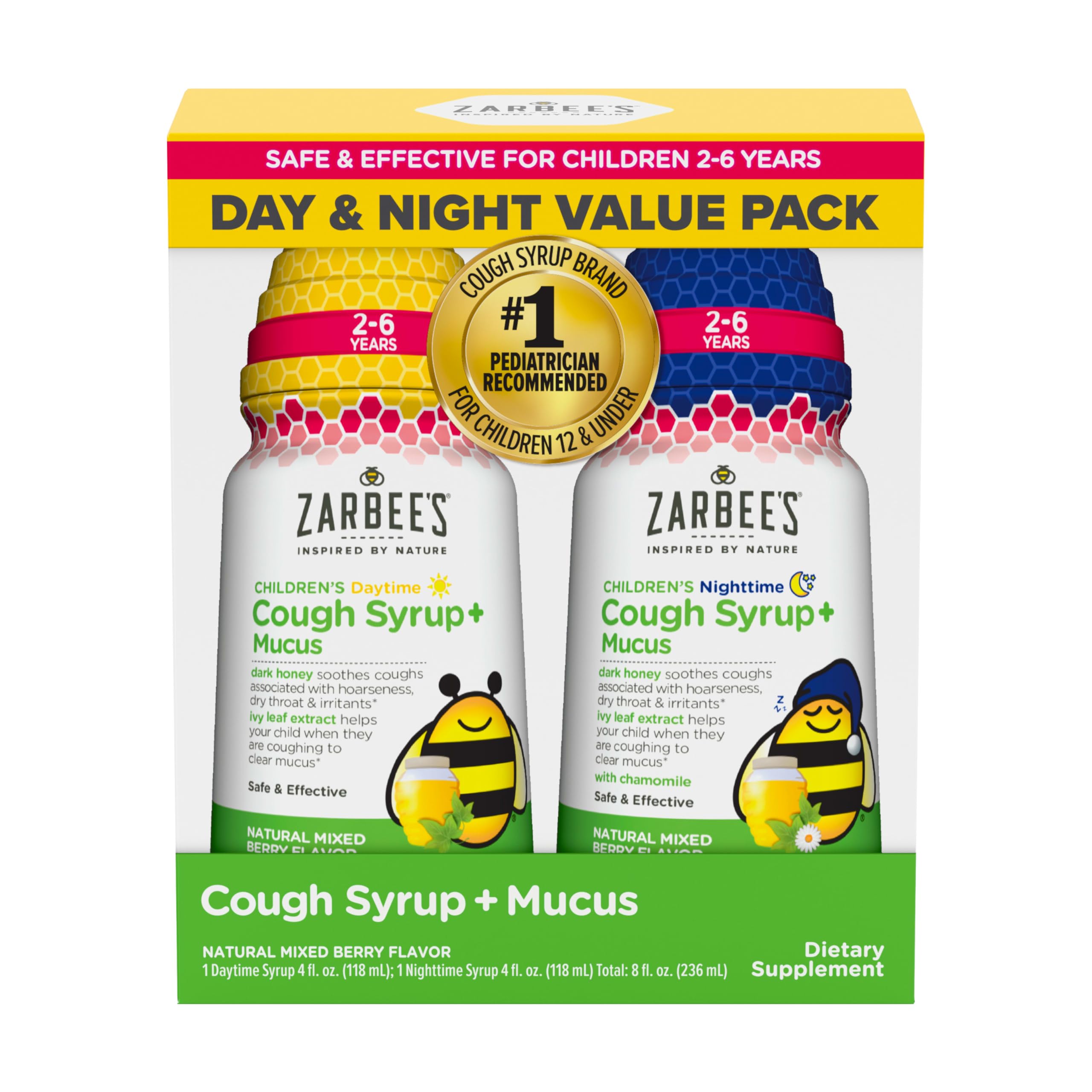 Mua Zarbee's Children's Cough Syrup + Mucus Day & Night Value Pack ...