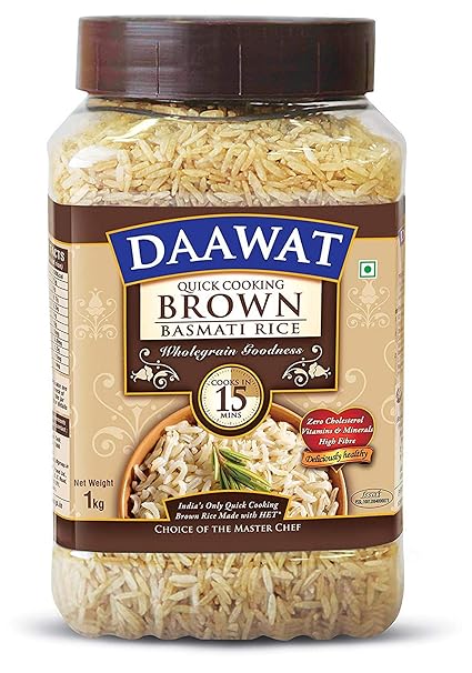 Daawat Brown Basmati Rice, 1kg Jar: Amazon.in: Grocery & Gourmet Foods