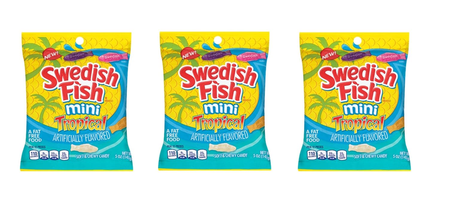 Amazon.com : Swedish Fish Mini Tropical 5oz. - 3 Pack : Grocery ...