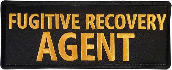 Amazon.com : FUGITIVE RECOVERY AGENT Large XL 10x4 inch Vest ...
