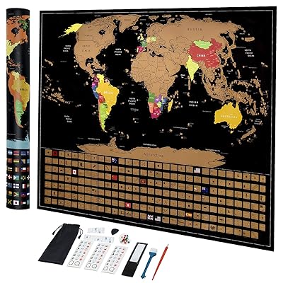 Chalpr Scratch Off Map - Travel World Map with Philippines | Ubuy