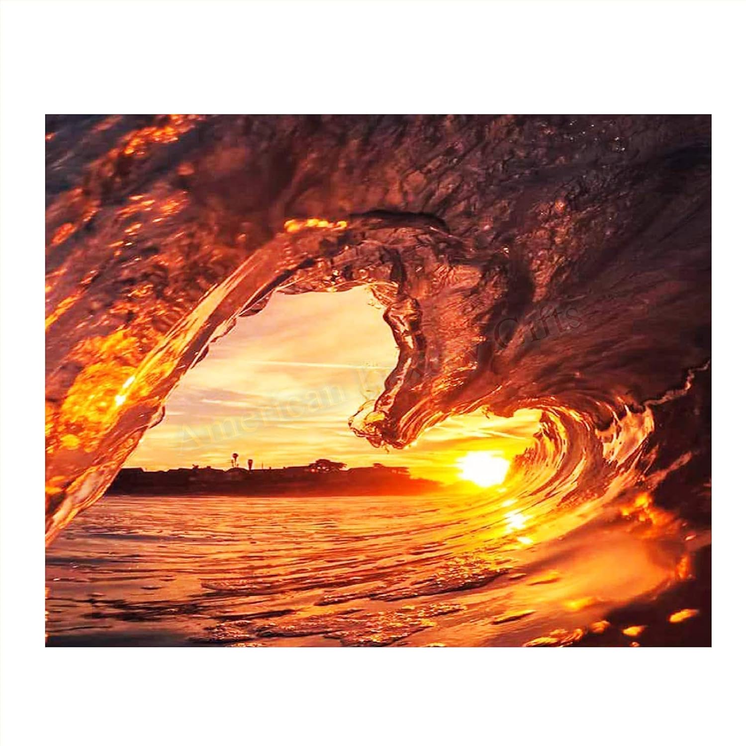 Amazon.com: Heart Shaped Wave Sunset- Inside the Heart of the Ocean - 8 ...