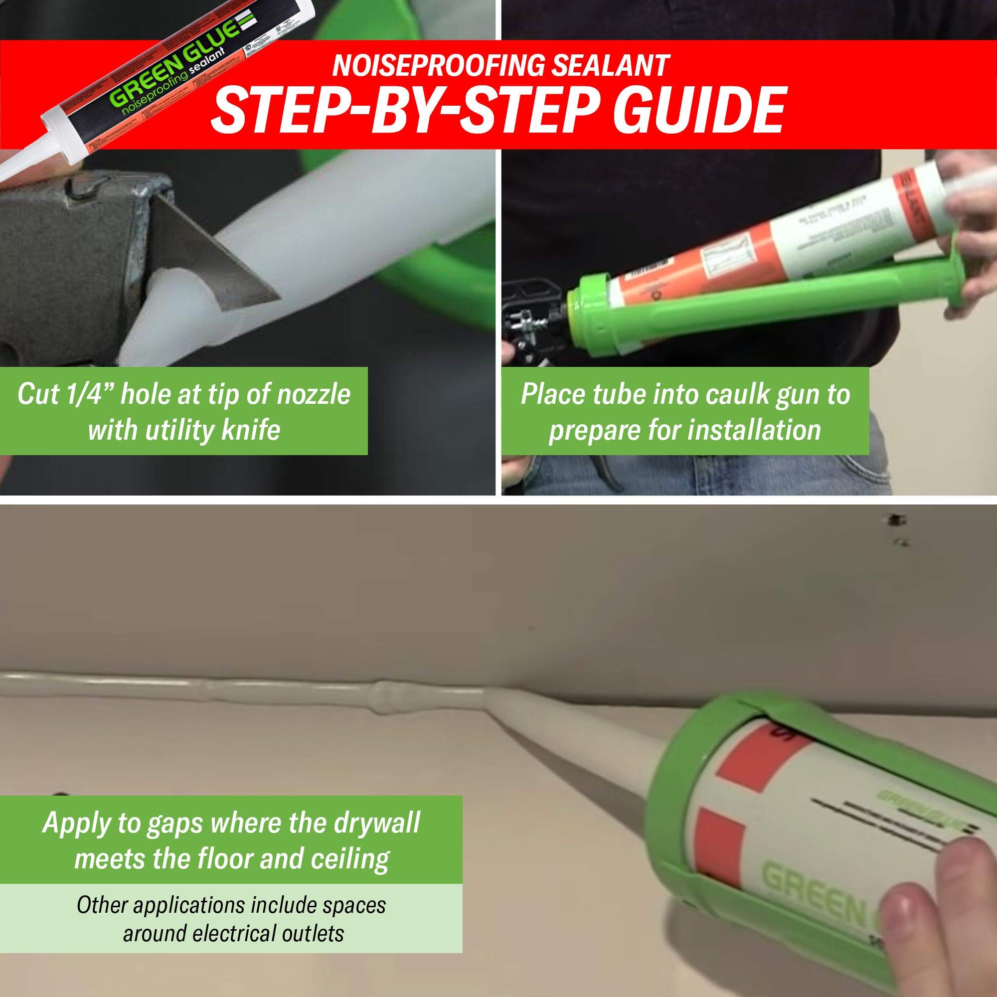 Mua Green Glue Soundproofing and Acoustical Caulk Combo Set - 5 Green ...