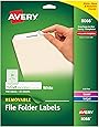Amazon.com : Avery Removable White File Folder Labels, 750 Pack (8066 ...