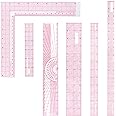 Amazon.com: 6 Pieces Clear Rulers Sewing Transparent,Plastic,Beveled ...