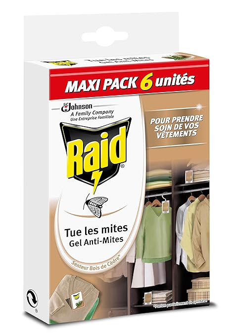 Raid Moth Repellent Gel Scent: Cedar Wood, Large Pack, Set of 6: Amazon ...