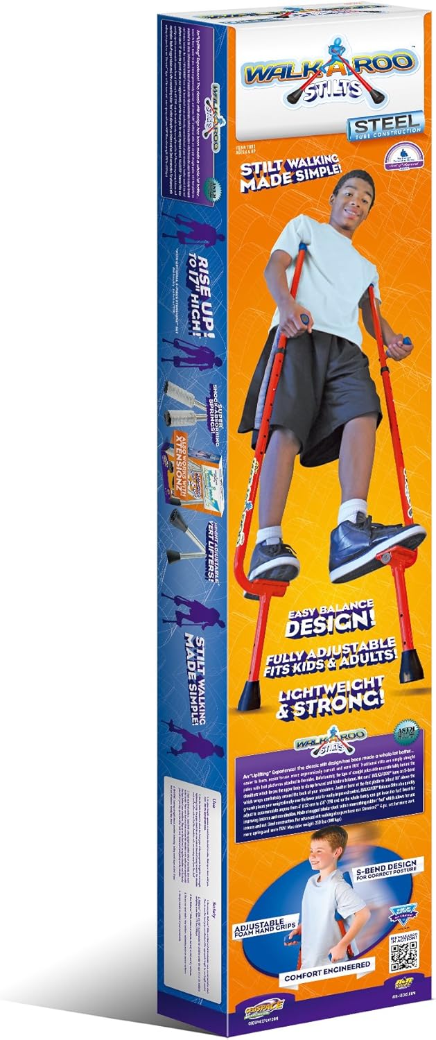 Geospace Original Walkaroo Steel Stilts by Air Kicks with Ergonomic ...