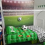 Christow Football Bed Frame Kids Soccer Goal Metal Post For Single ...
