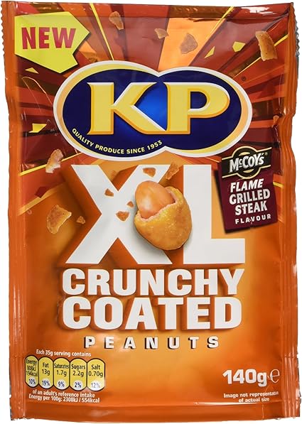 KP XL Crunchy Coated Peanuts Flame Grilled Steak, 140g: Amazon.co.uk ...