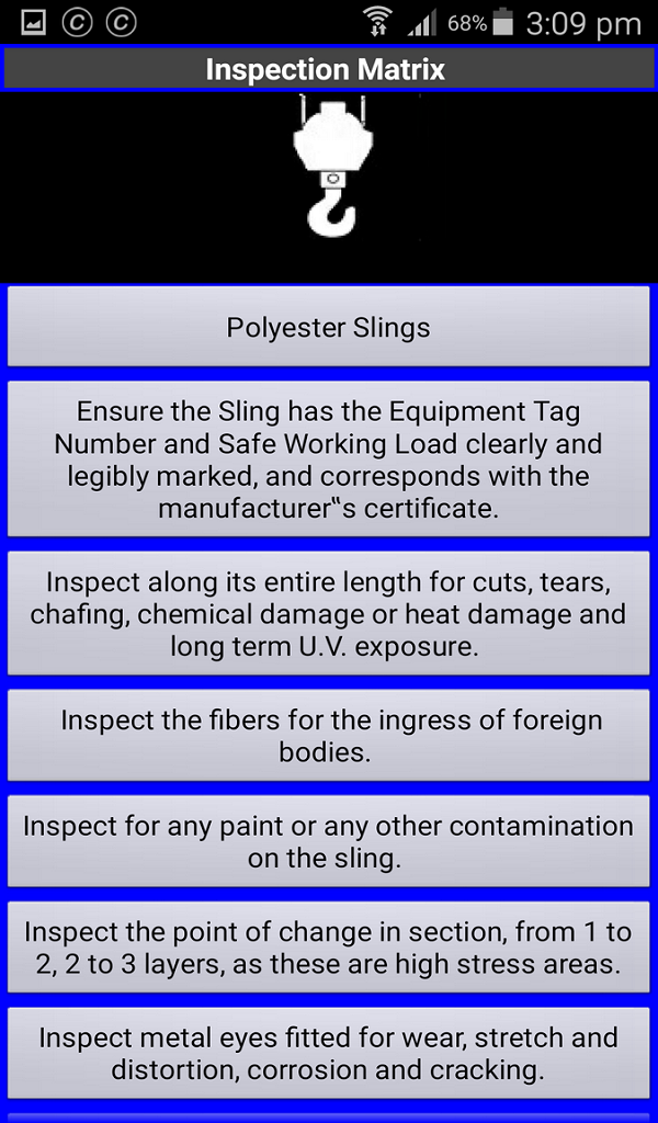 Lifting Equipment Inspection Matrix:Amazon.co.uk:Appstore for Android