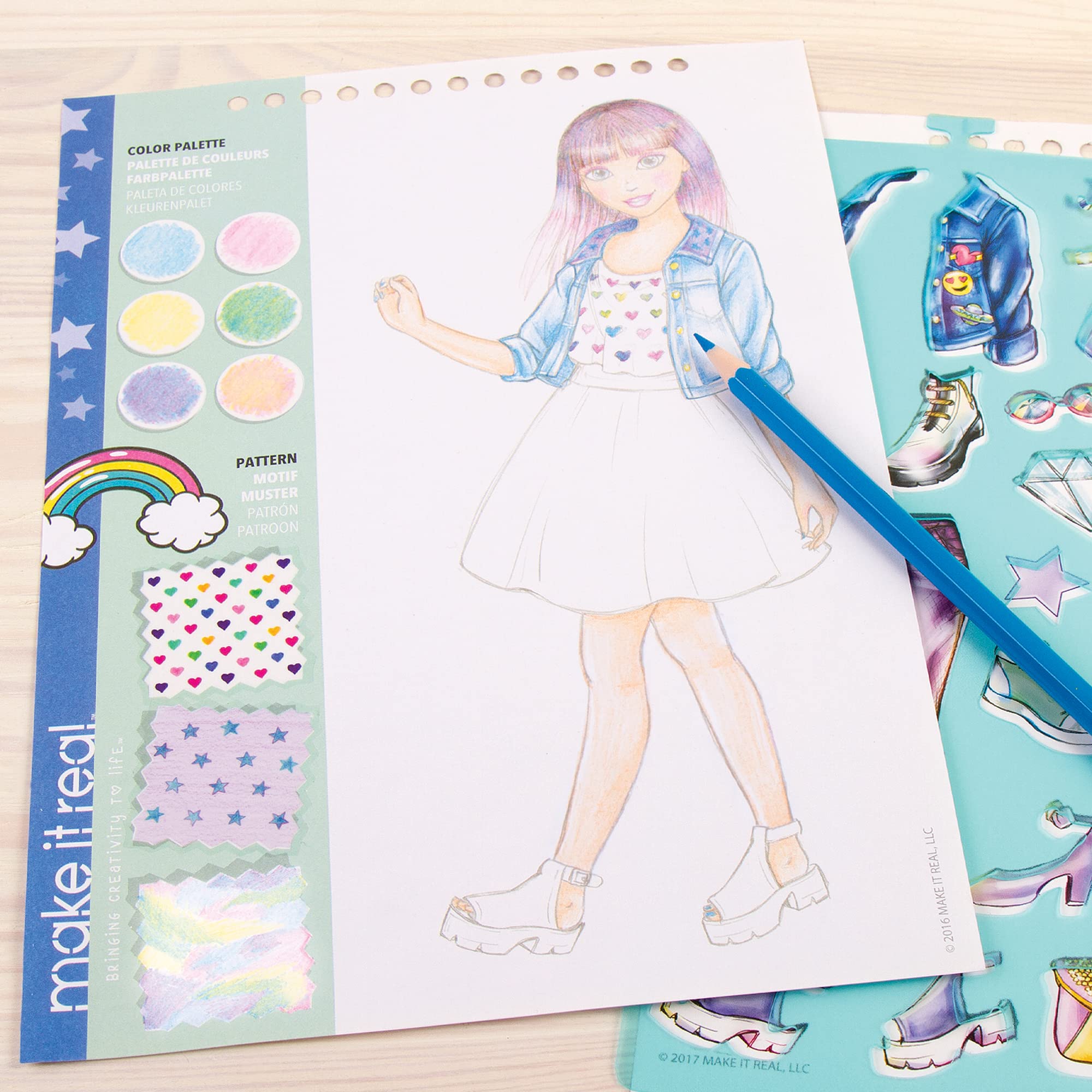 Mua Make It Real Fashion Design Sketchbook for Girls - Digital Dream ...