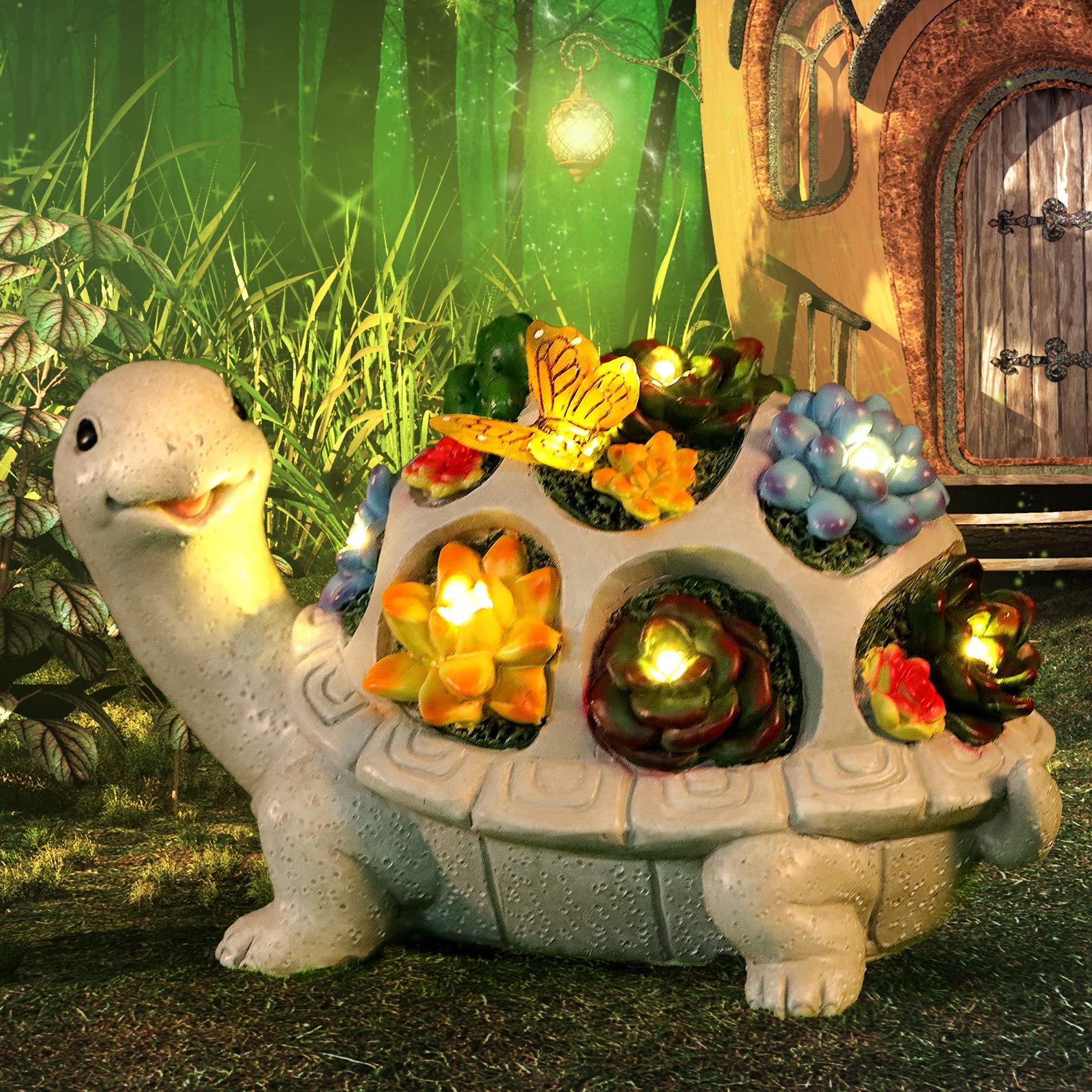 SAIKOGITL Garden Decor Special - Solar Powered Turtle Statue with ...