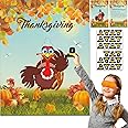 Amazon.com: GEGEWOO Pin The Hat on The Turkey Thanksgiving Party Game ...