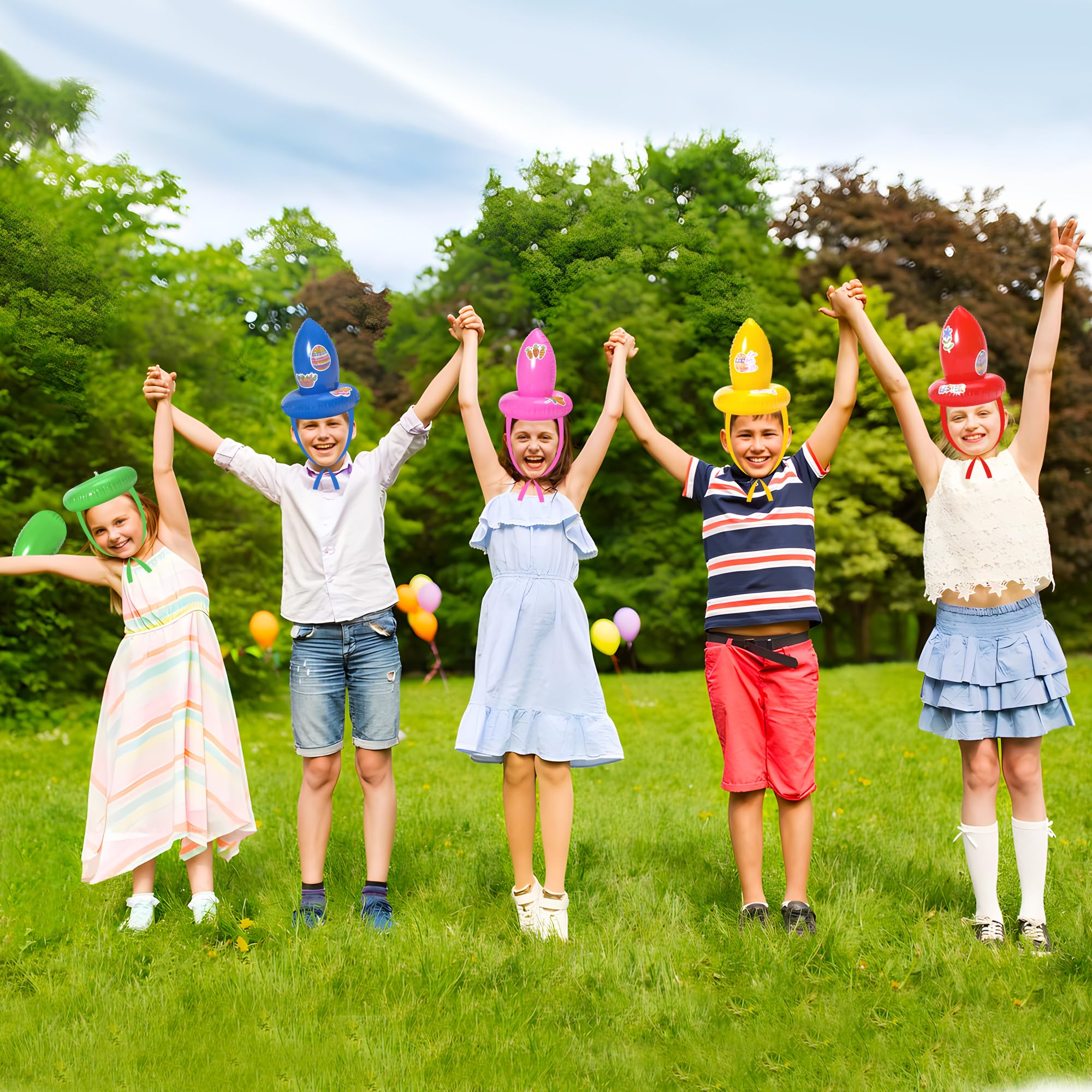 RunNico 10 Set Easter Egg Balancing Race Game - Inflatable Easter Egg ...