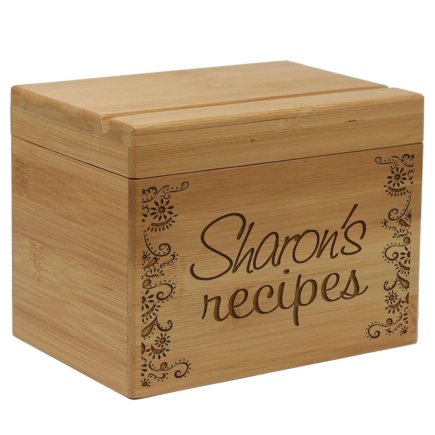 Personalized Wood Recipe Box - Banana-breads.com