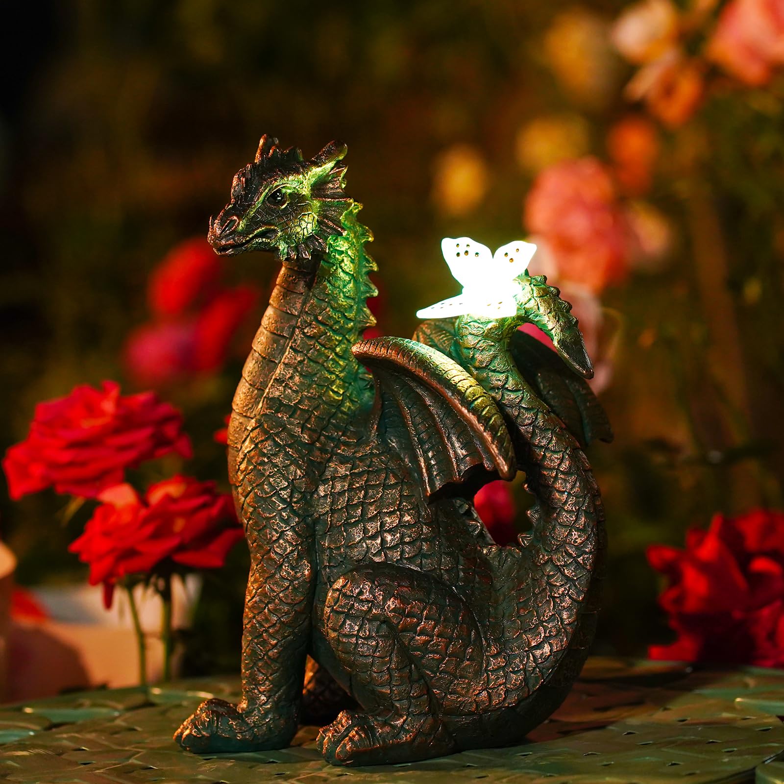 Nacome Solar Dragon Outdoor Statues for Garden: Outside Decor with ...