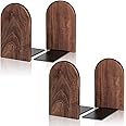 Amazon.com: Book Ends,2 Pair Medium Bookends Wood Book Ends Universal ...