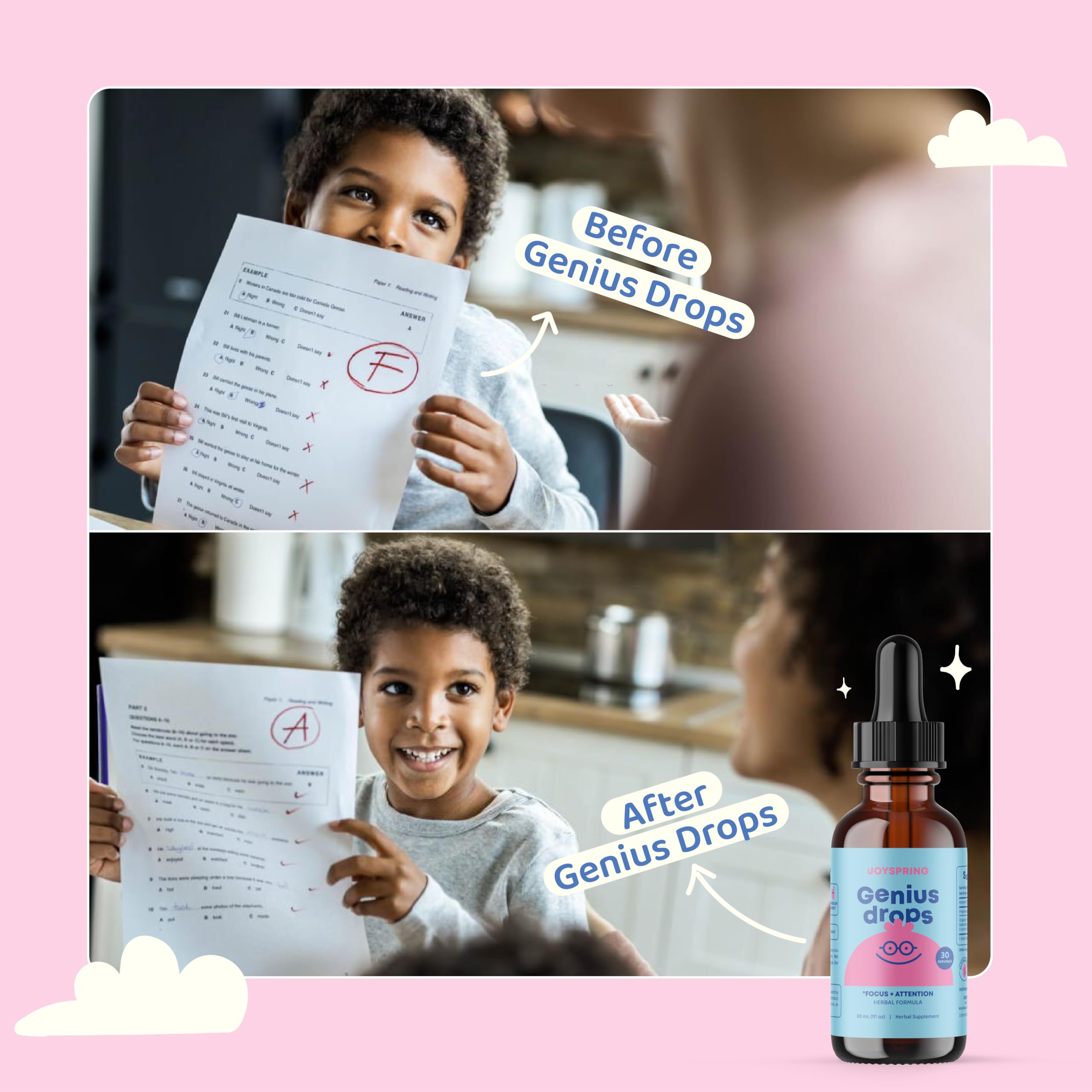 Mua JoySpring Genius Drops - Organic Focus Drops for Kids | Clinically ...
