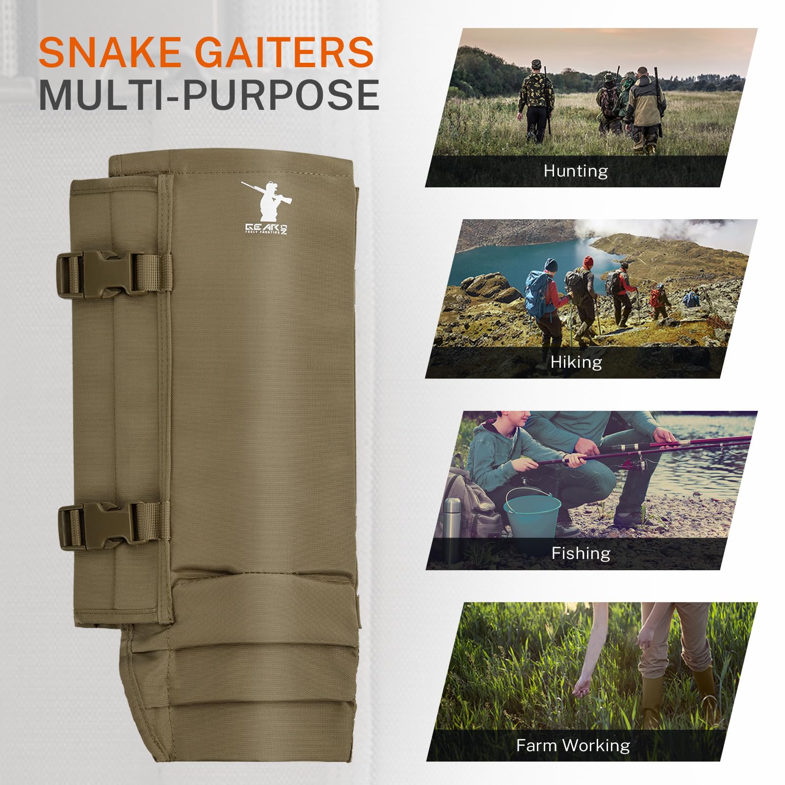 GearOZ Snake Gaiters Snake Chaps, Waterproof Lower Legs Snake Guards ...