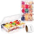 Amazon.com: Domensi 2 Pcs Snack Box Set for Kids 15 Compartments ...