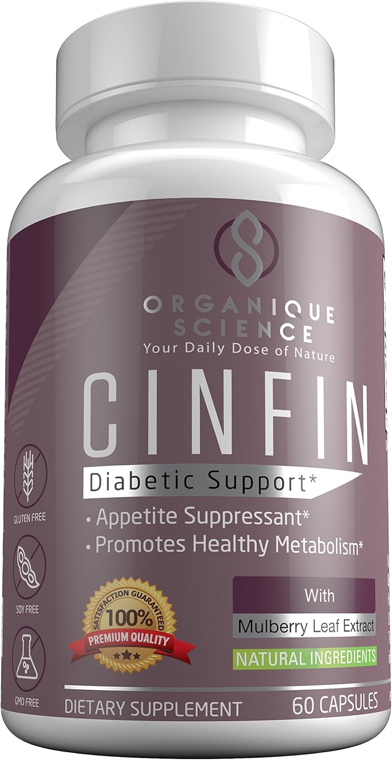 CINFIN Diabetic Support Supplement with Mulberry Leaf Extract, 60 ...