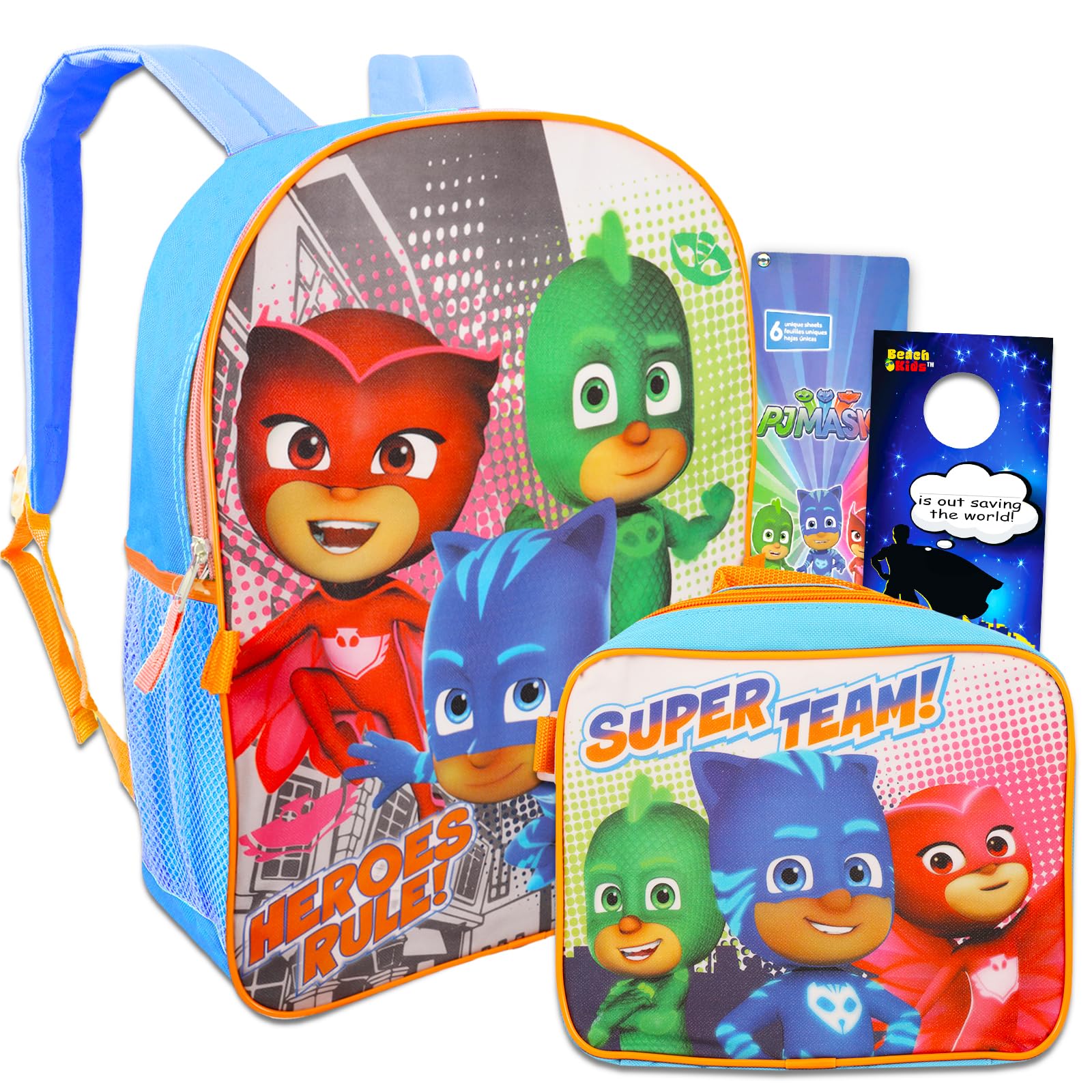Mua PJ Masks School Backpack With Lunch Box For Kids ~ 4 Pc Bundle With ...