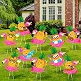 Amazon.com : Barydat 12 Pack Pineapple Flamingo Yard Signs with Stakes ...