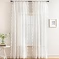 Amazon.com: UNISTAR Lace Sheer Curtains for Livng Room Luxury Vintage ...