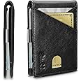 Zitahli Slim RFID Wallets for Men, Money Clip Bifold Leather Wallet ...