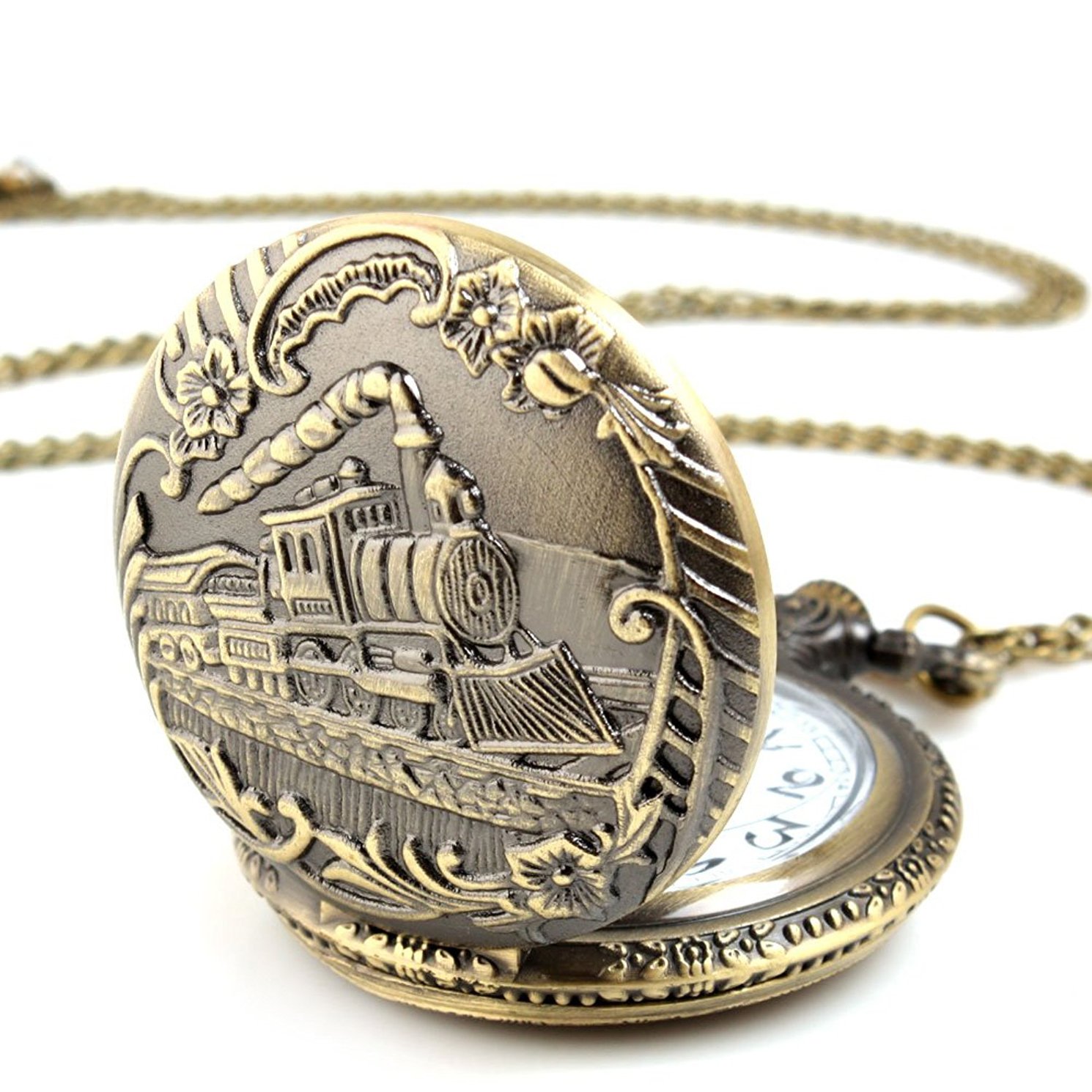 ביגוד, נעליים ותכשיטים - Alienwolf Pocket Watch Steampunk Pocket Watch ...