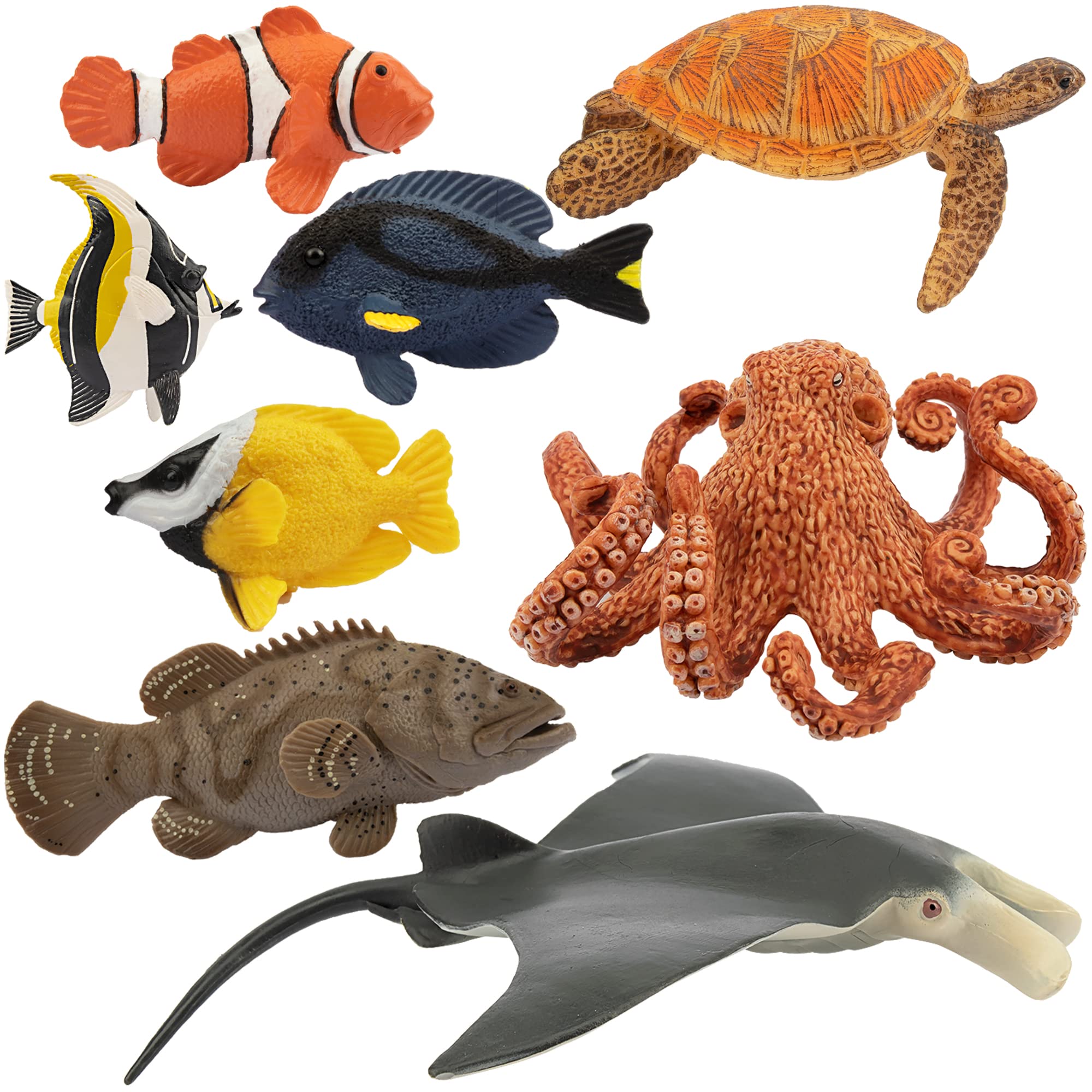 Mua Toymany 8-Piece Sea Creature Figurine Set: Ocean Animals Toys for ...