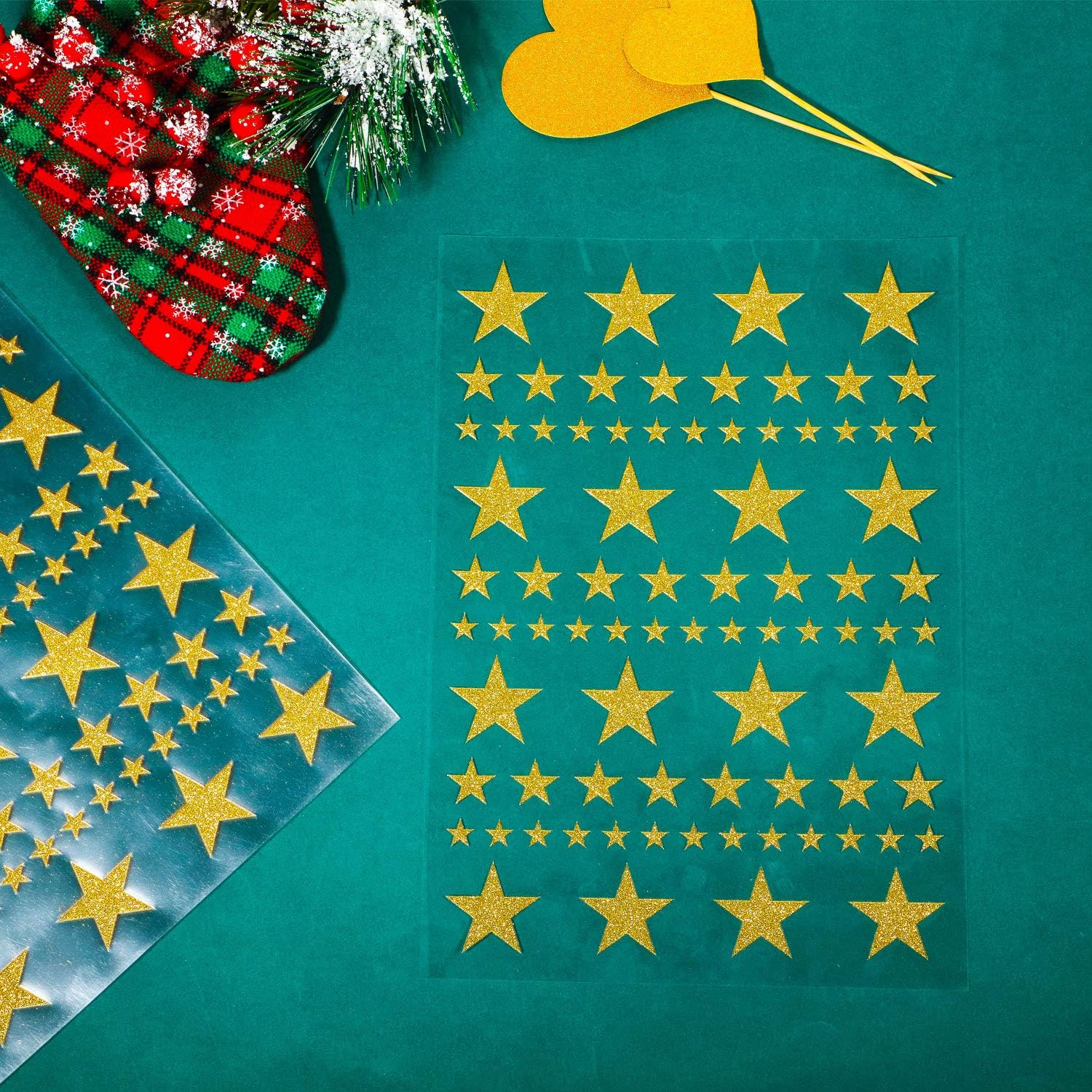 8 Sheet 632 Pieces Foil Star Stickers Reward Star Stickers Labels ...