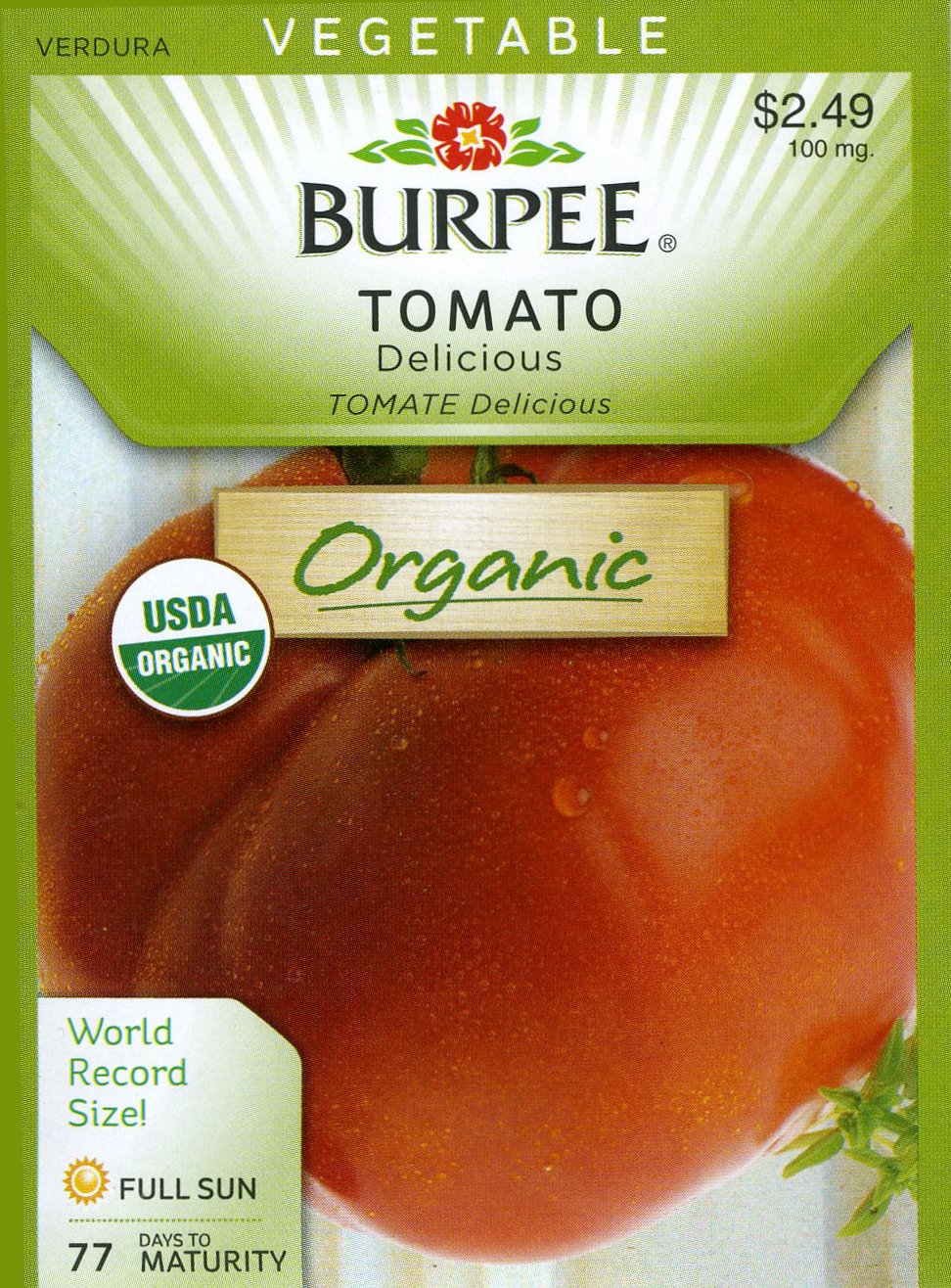 Amazon.com : Burpee Tomato Delicious 67520D (Red) 25 Organic Seeds ...