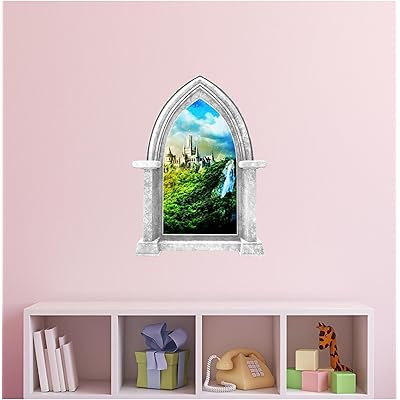 Buy Castle Window Wall Decal - Instant 3D Window View - Fairy Tale ...