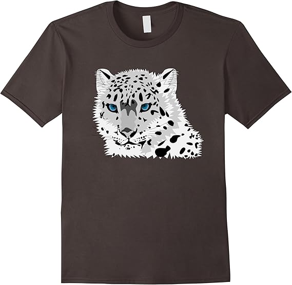 Amazon.com: Snow Leopard Animal Watercolor Gift Graphic T-Shirt: Clothing
