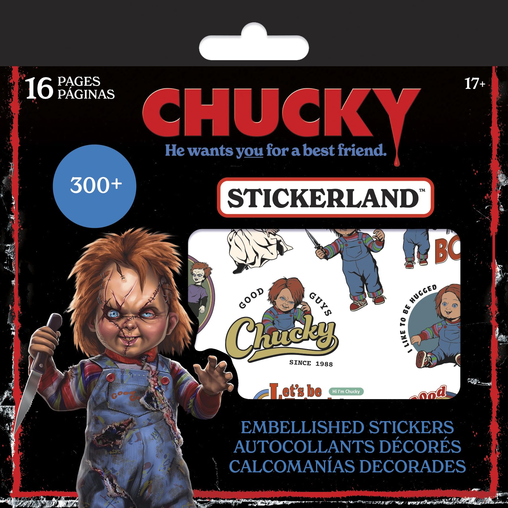 Childs Play - Chucky Stickerland Multi-Substrate Sticker Pad - 16 Page ...