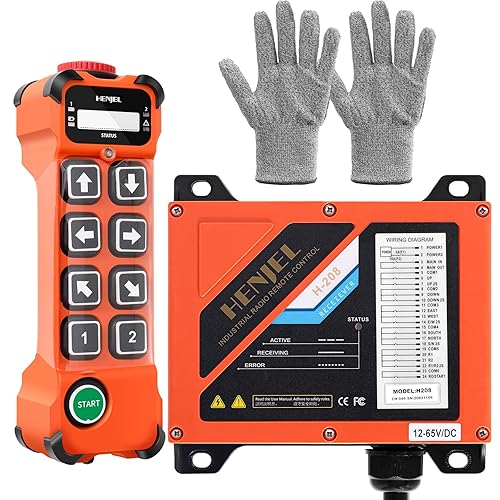 Dual 2 Speed 8 Channel Button Industrial Wireless Crane Radio Remote ...