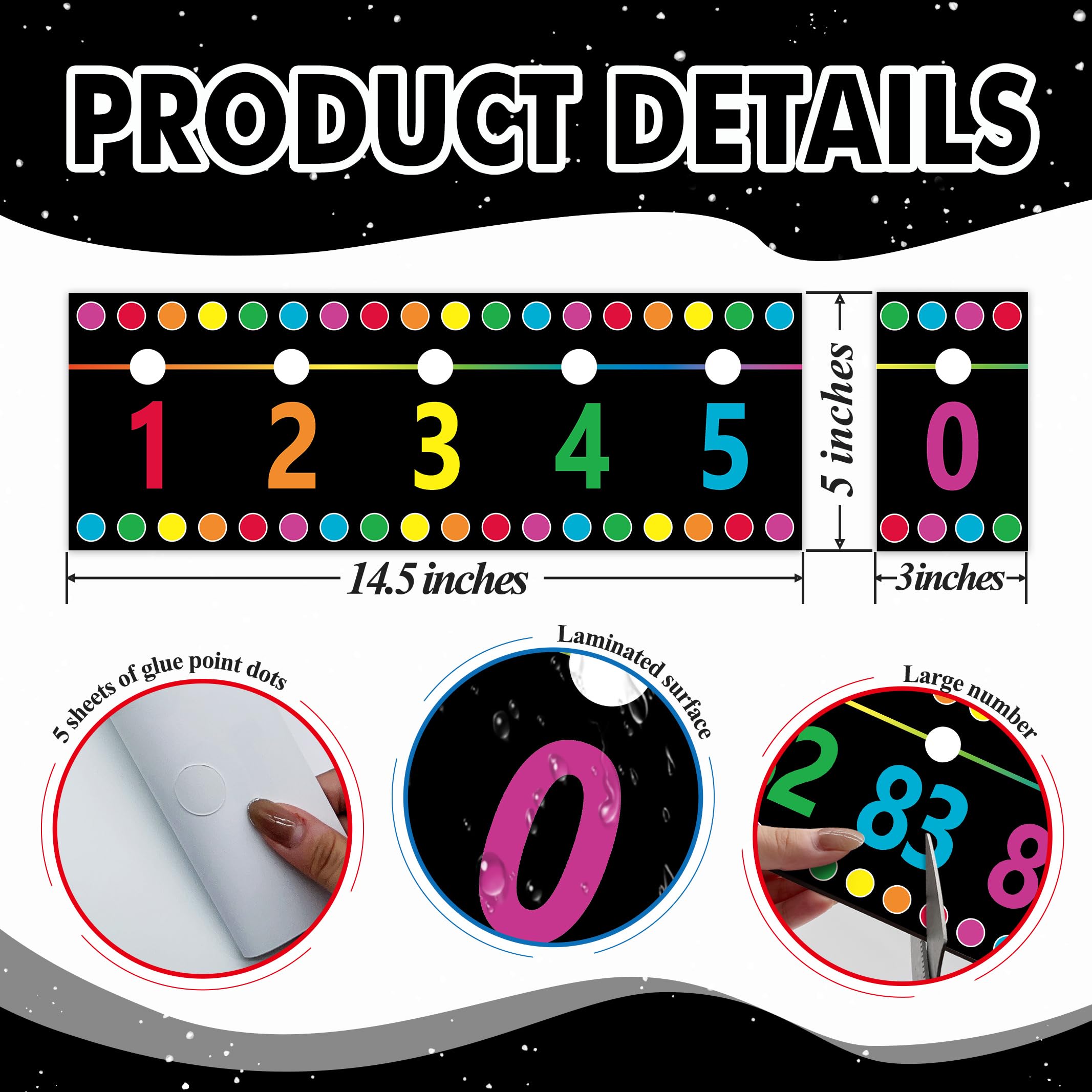 Mua 25 Pieces Number Line for Classroom Wall Number Line Bulletin Board ...