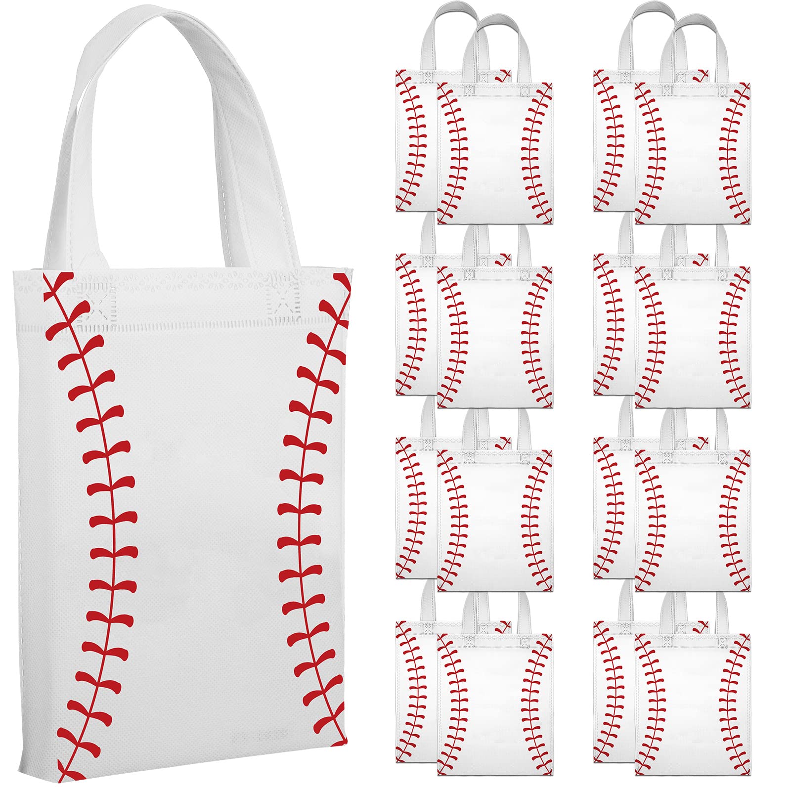 Ferraycle 24 Pcs Baseball Party Favor Bags with Handles Baseball Goodie ...