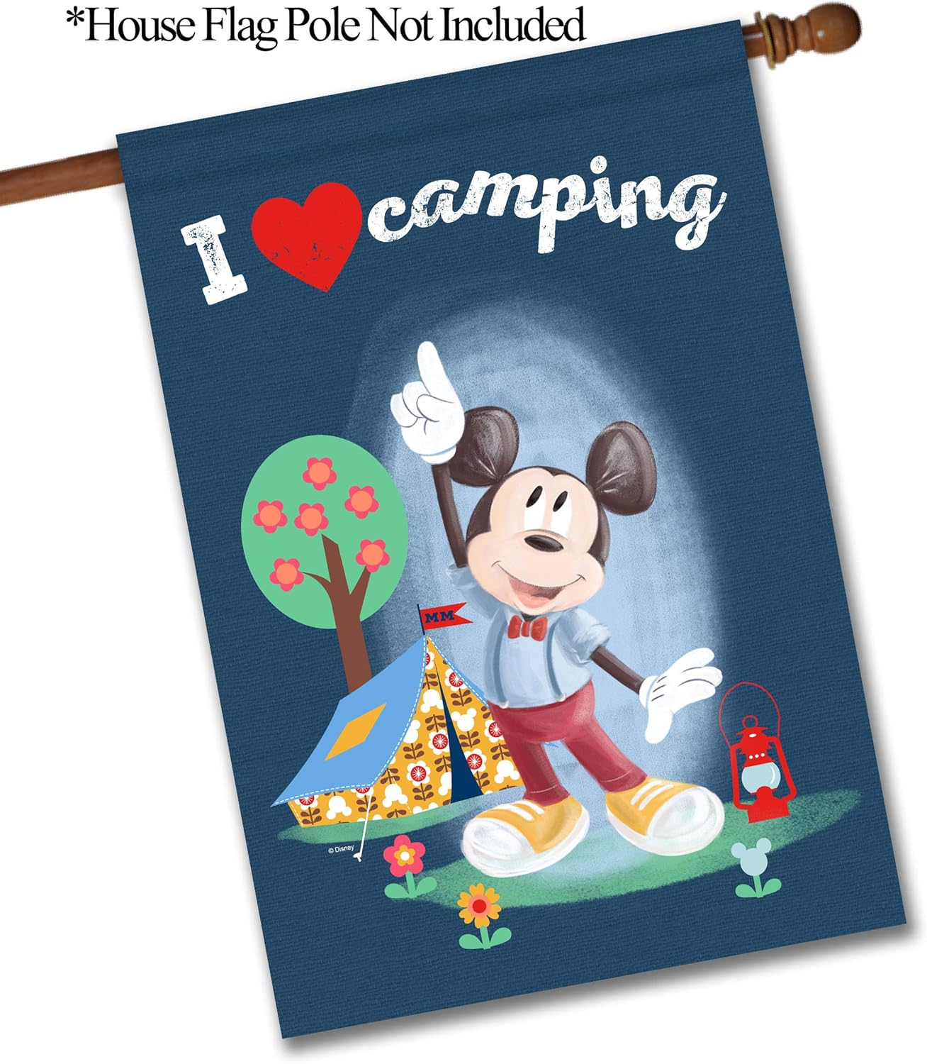 Amazon.com : Flagology.com, Disney, Mickey Mouse, Mickey I Love Camping ...