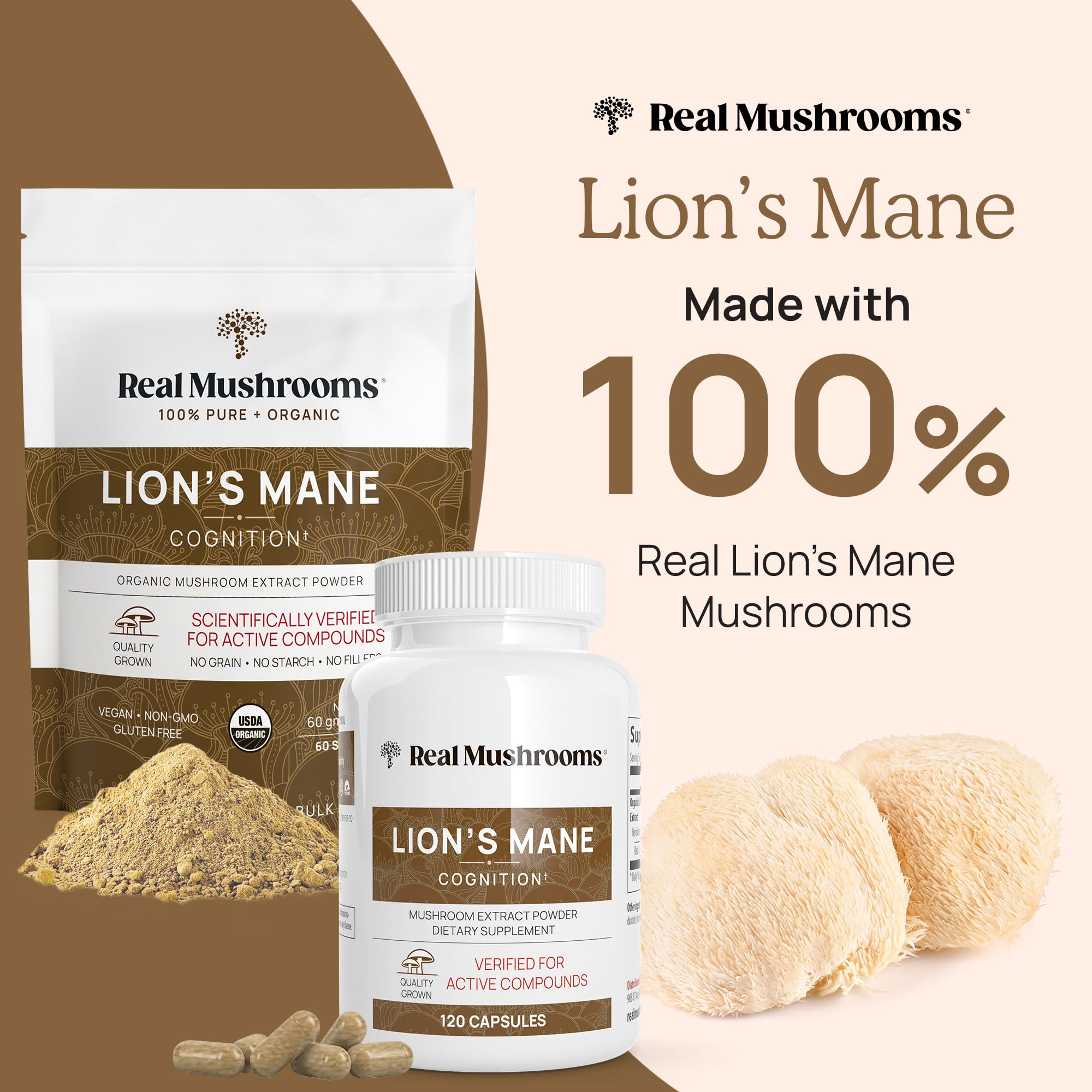 Mua Real Mushrooms Lion’s Mane Powder - Organic Lions Mane Mushroom ...