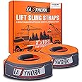 Amazon.com: 2Packs 3”x10Ft Super Sturdy Lift Sling Straps 25000 Lbs Breaking Load Capacity Heavy ...
