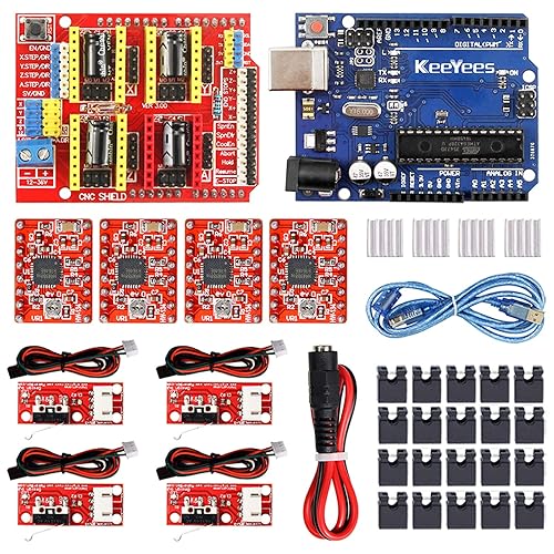 KeeYees Professional 3D Printer CNC Kit with E-Tutorial - CNC Shield ...