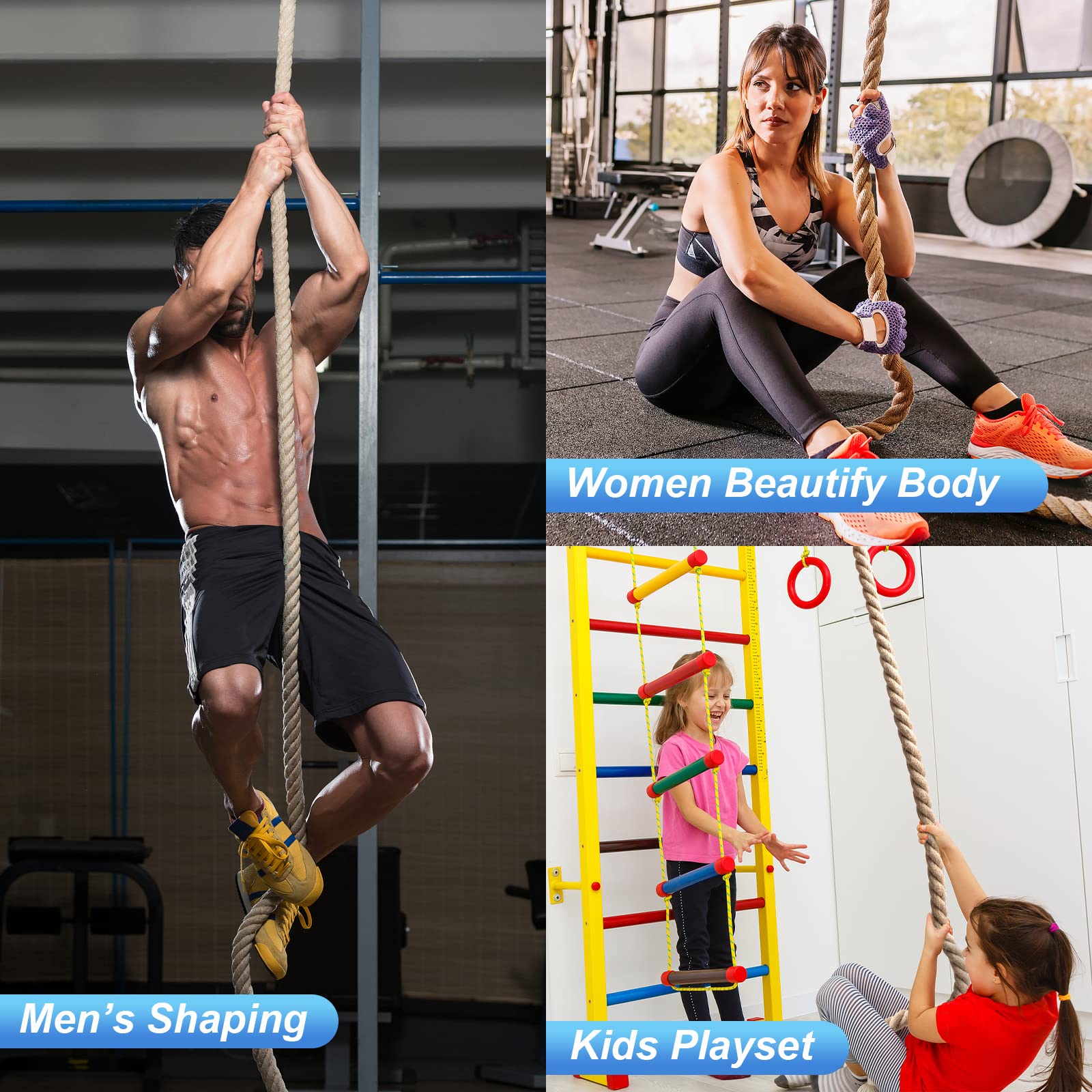 Mua Climbing Rope 1.5 Inch Diameter 10FT 15FT 20FT 25FT 30FT 35FT Gym ...