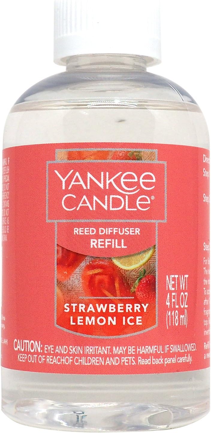 Amazon.com: Yankee Candle Strawberry Lemon Ice Reed Diffuser Refill Oil ...