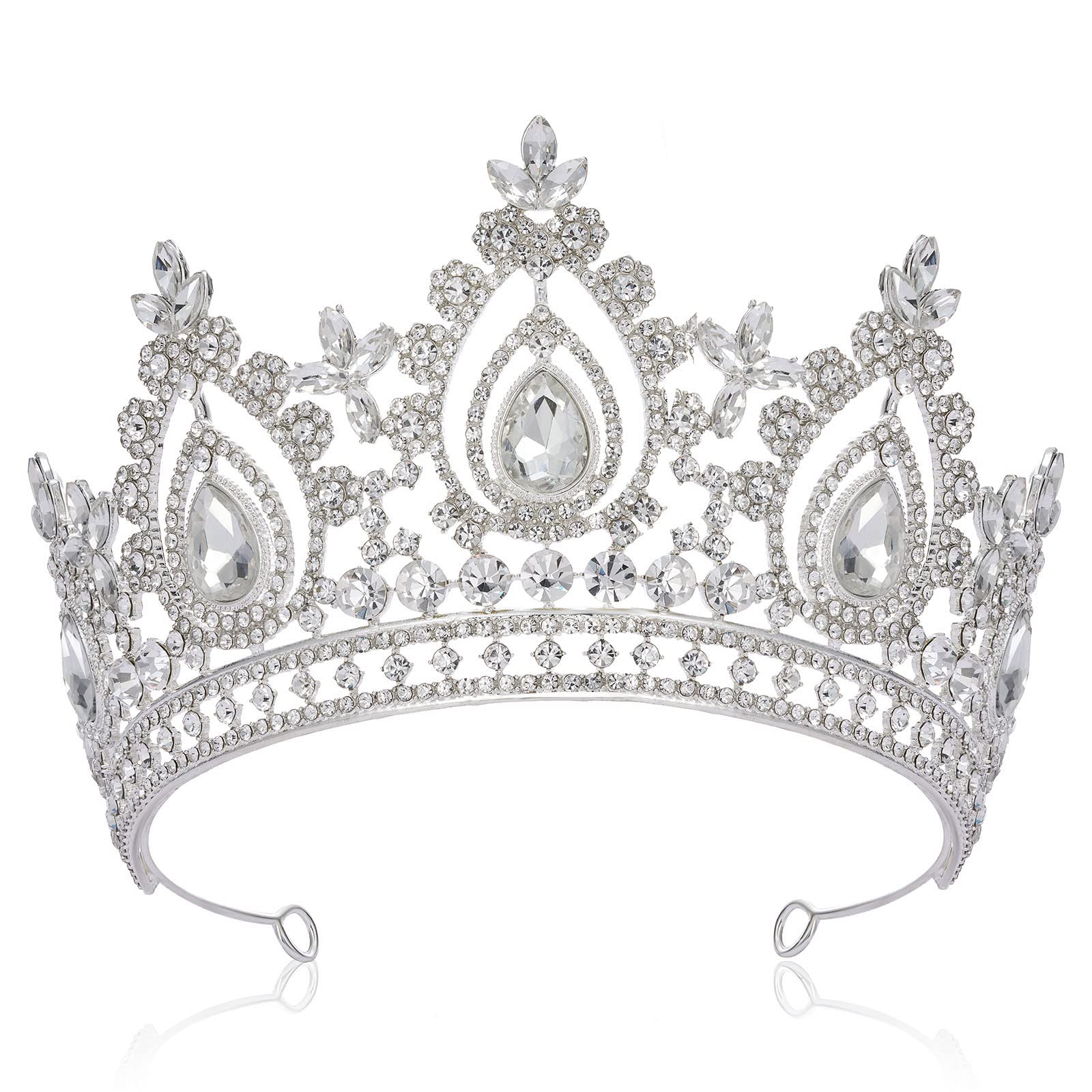 SWEETV Queen Crown for Women,Wedding Tiara for Bride,Princess Tiara ...